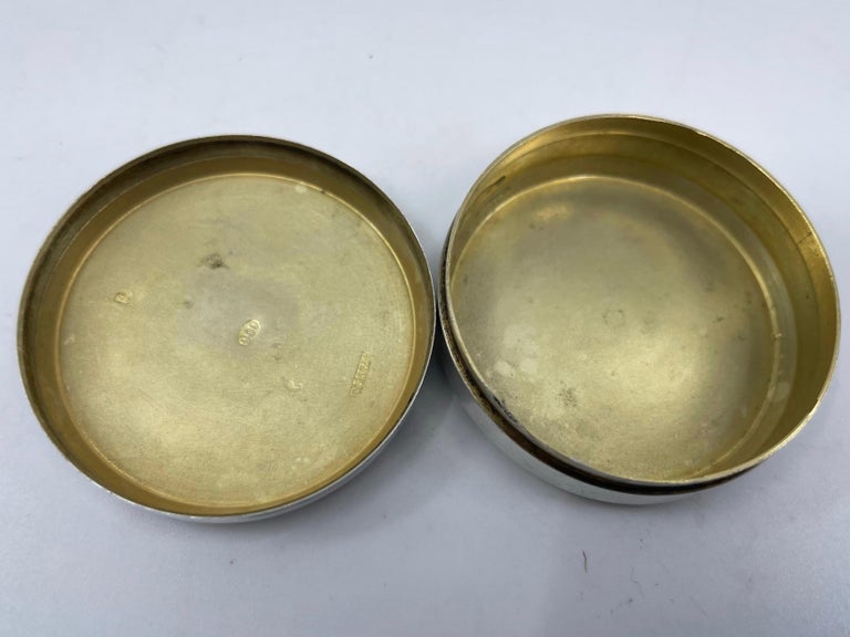 Sterling Silver Victor Emanuel Pill Box For Sale at 1stDibs