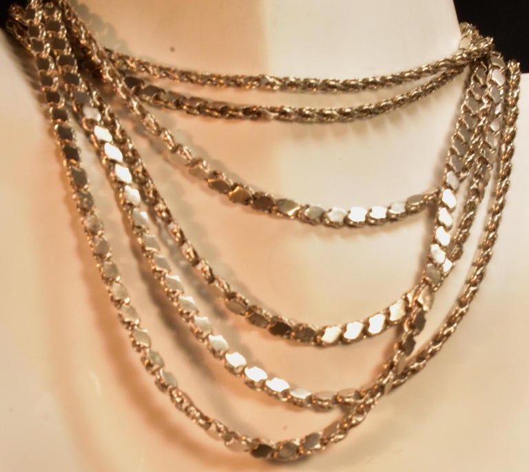 Sterling Silver Watch Chain, circa 1880 For Sale at 1stDibs