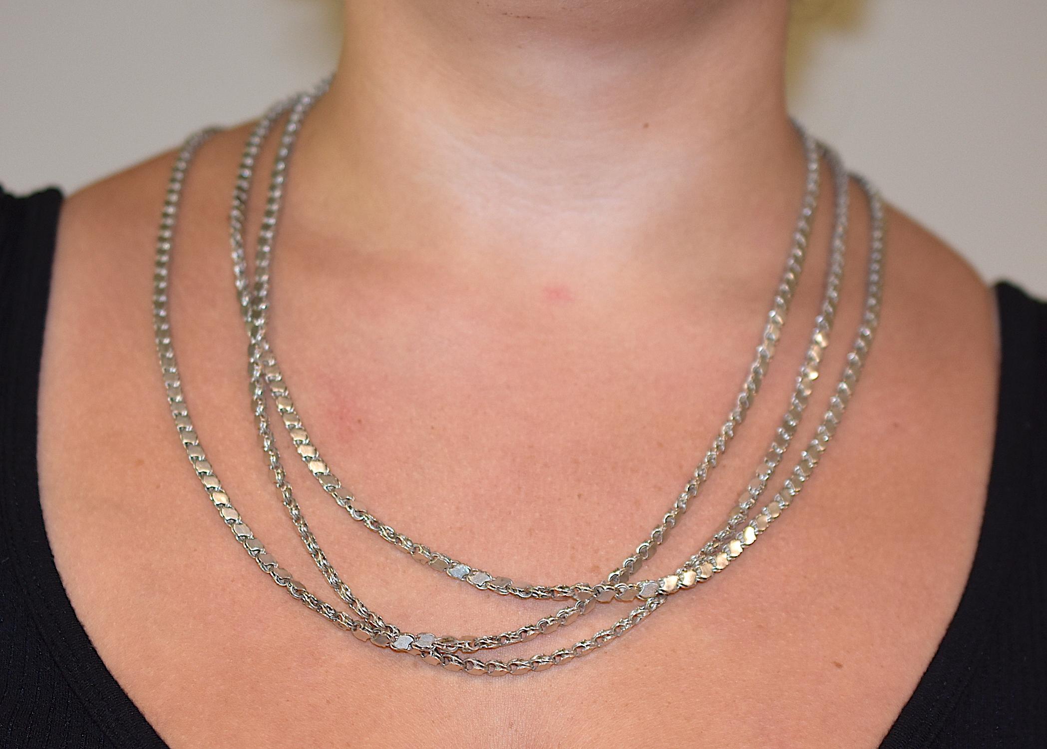 Sterling Silver Watch Chain, circa 1880 For Sale at 1stDibs | cadena ...