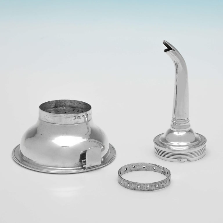 George III Antique Sterling Silver Wine Funnel - London 1805 William ...