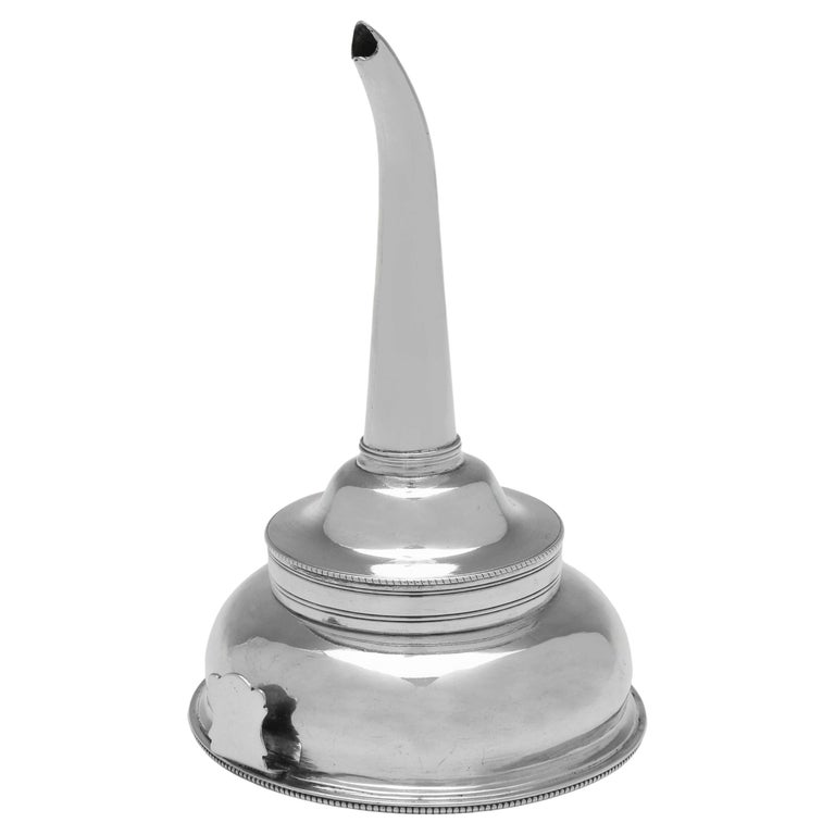 George III Antique Sterling Silver Wine Funnel - London 1787 William ...