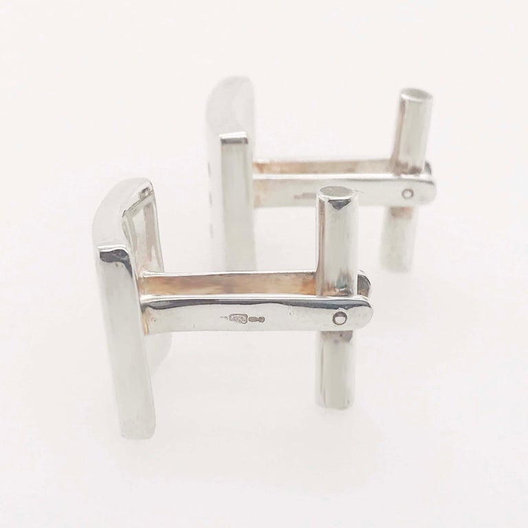 Sterling Square Cufflinks, Sterling Silver Roll the Dice Men's Cuff ...