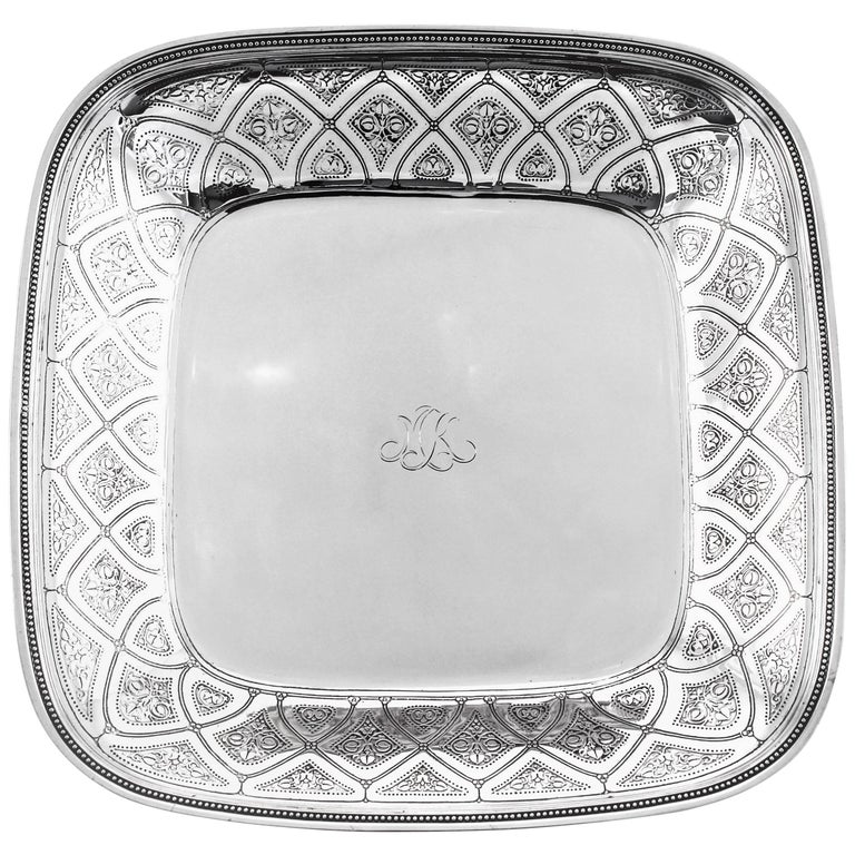 Sterling Square Dish For Sale at 1stDibs