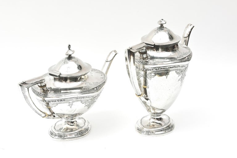 Sterling Tea and Coffee Service, American, Elegant and Well Chased at ...