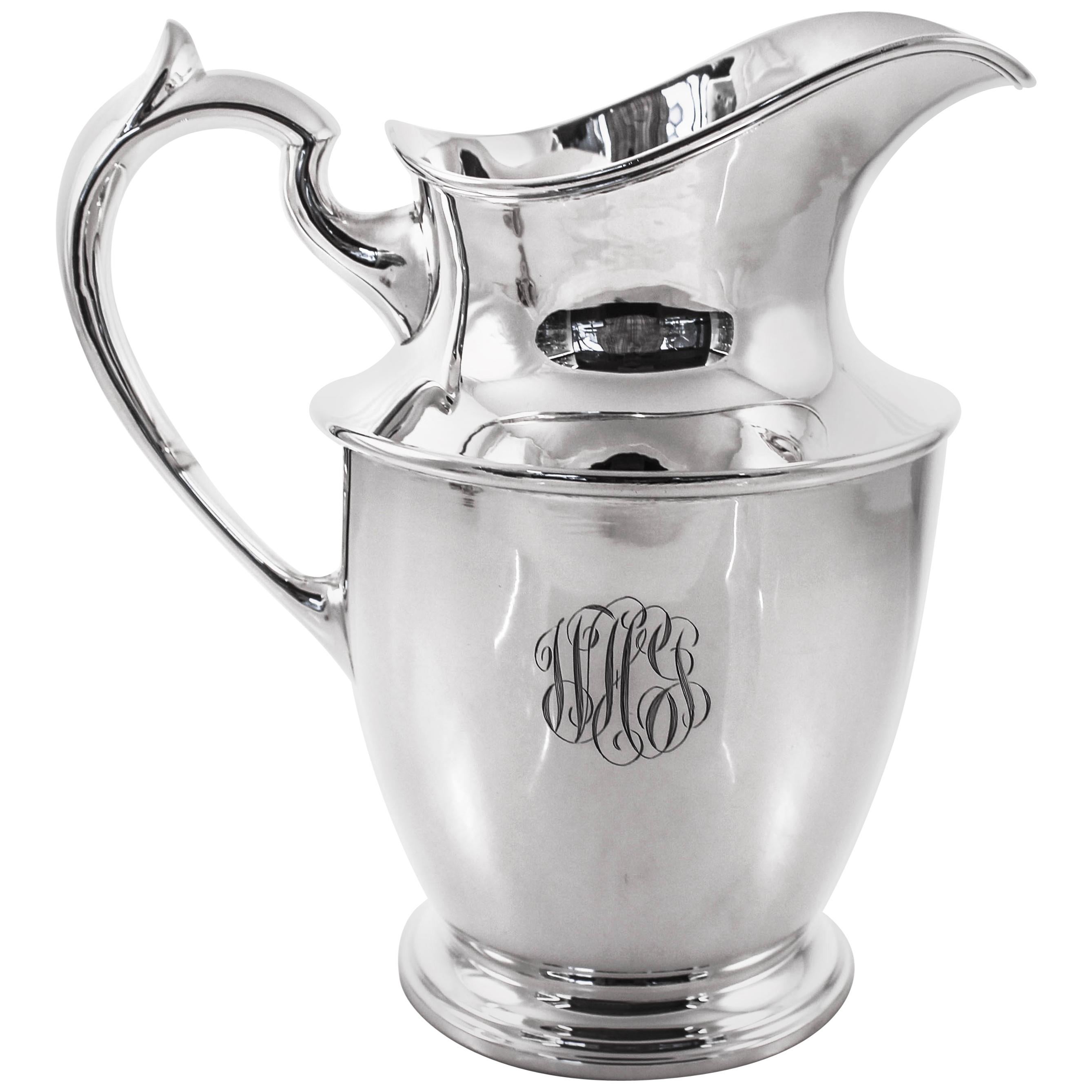 Sterling Water Pitcher For Sale at 1stDibs