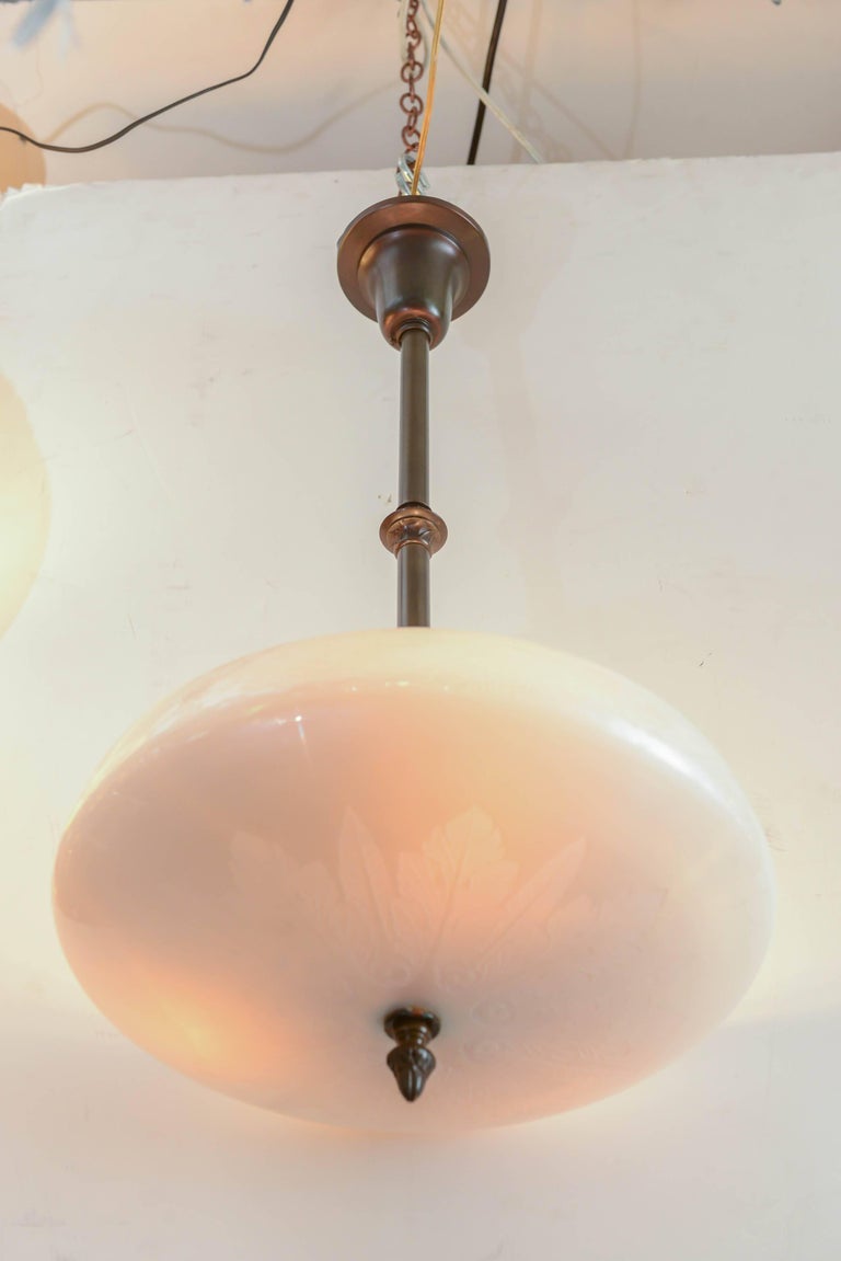 Steuben Calcite Glass Pendant or Bowl Chandelier at 1stDibs | calcite ...