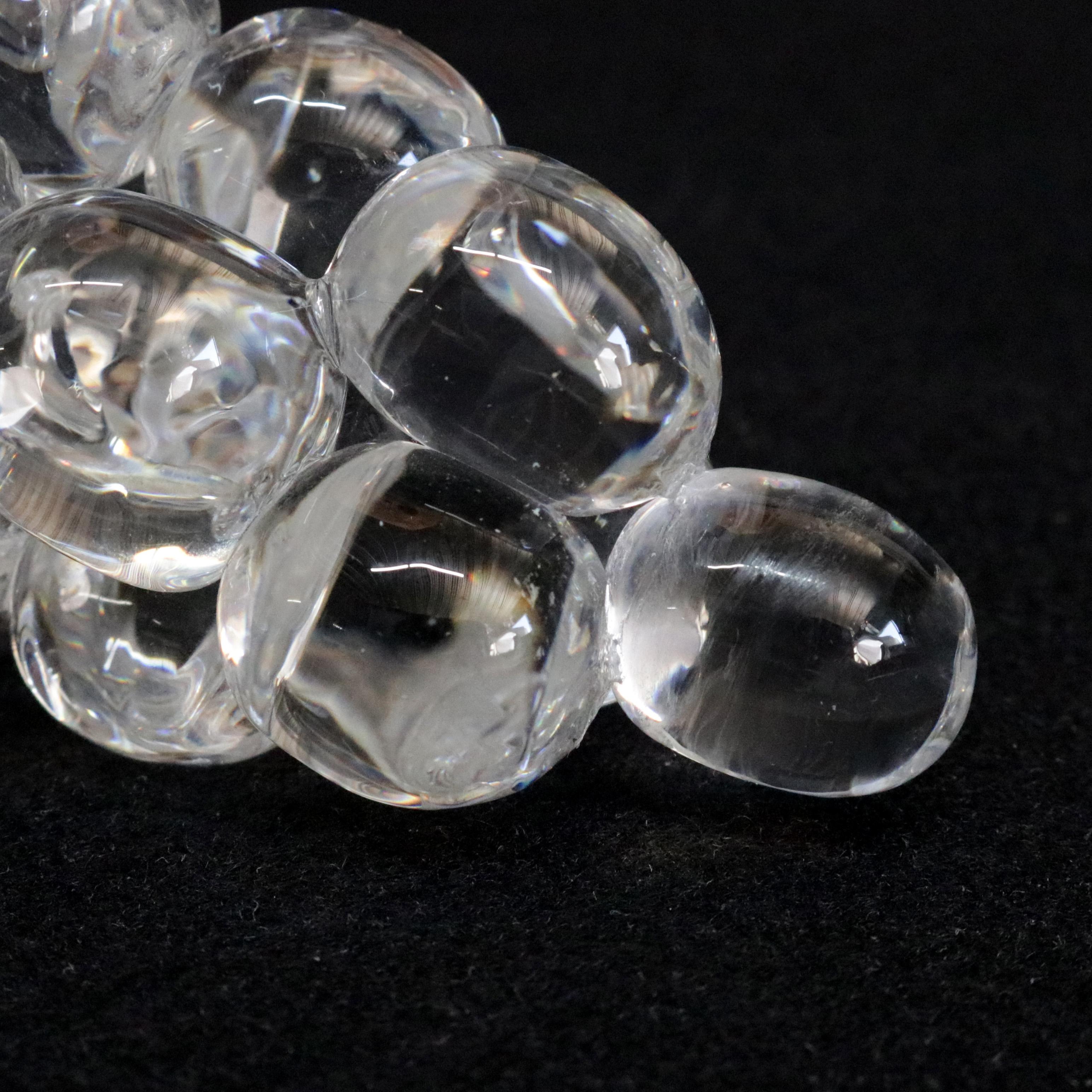 Steuben Figurative Crystal Fruit Sculpture Paperweight of Grapes ...