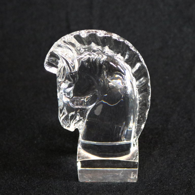 Steuben Figurative Crystal Sculpture Knight Chess Piece Paperweight ...