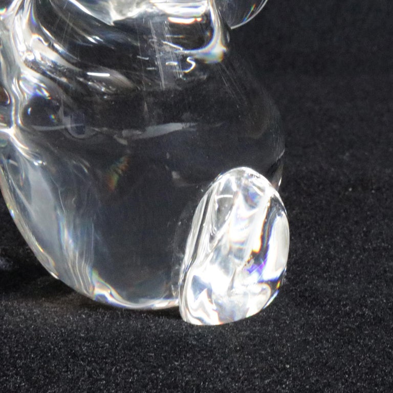 Steuben Figurative Crystal Sculpture Monkey Paperweight by de Sousa ...