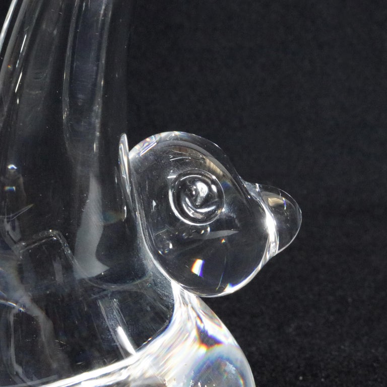 Steuben Figurative Crystal Sculpture Monkey Paperweight by de Sousa ...