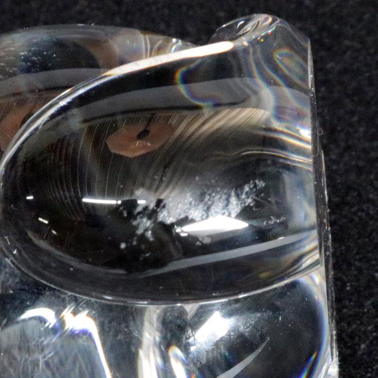 Steuben Figurative Crystal Sculpture Monkey Paperweight by de Sousa ...