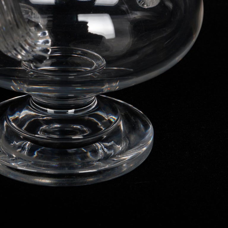 Steuben Glass Works Crystal Double Handle Center Urn, Signed, 20th ...