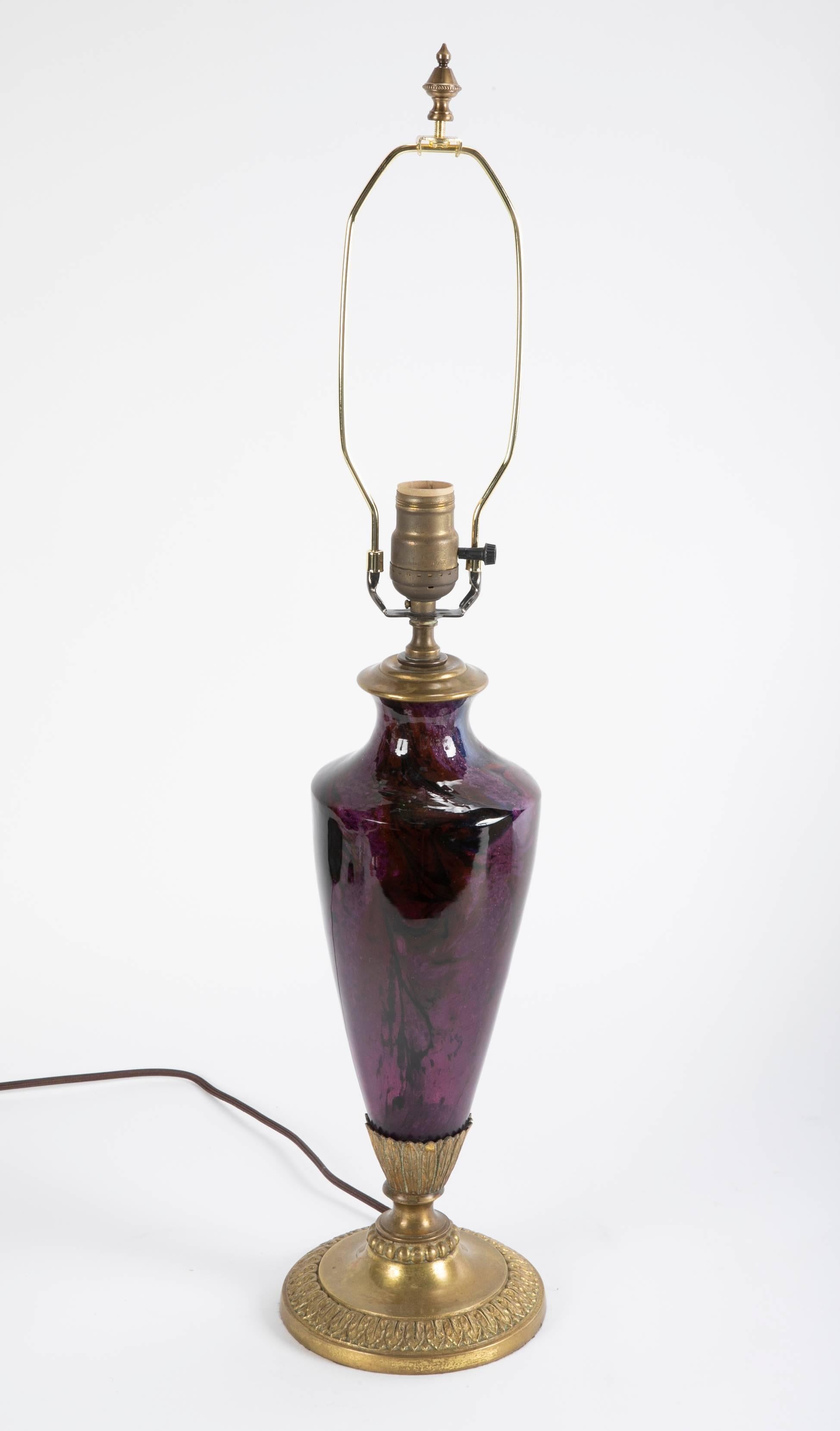 Steuben Moss Agate Glass Table Lamp at 1stDibs | moss lamps for sale