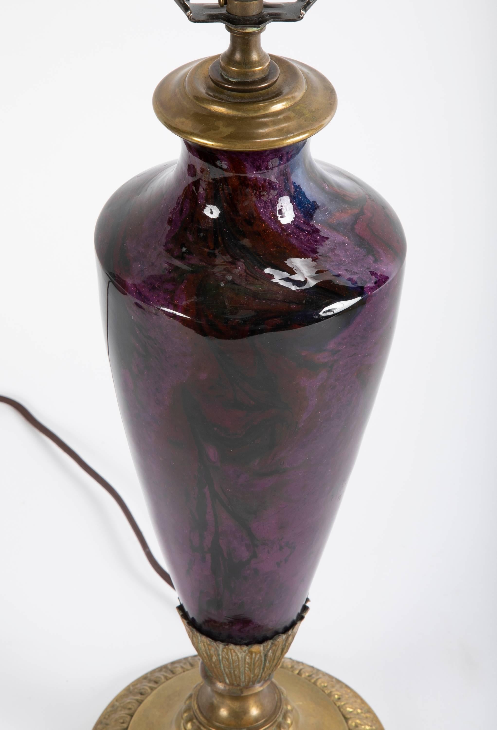 Steuben Moss Agate Glass Table Lamp at 1stDibs | moss lamps for sale