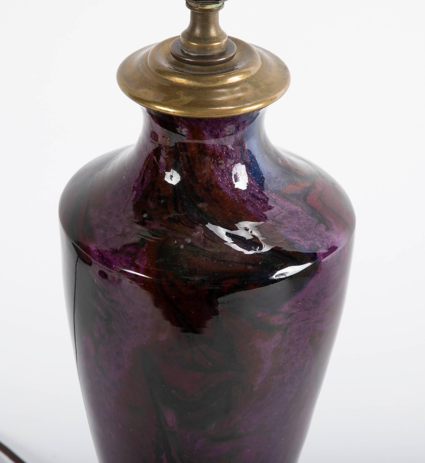 Steuben Moss Agate Glass Table Lamp at 1stDibs | moss lamps for sale