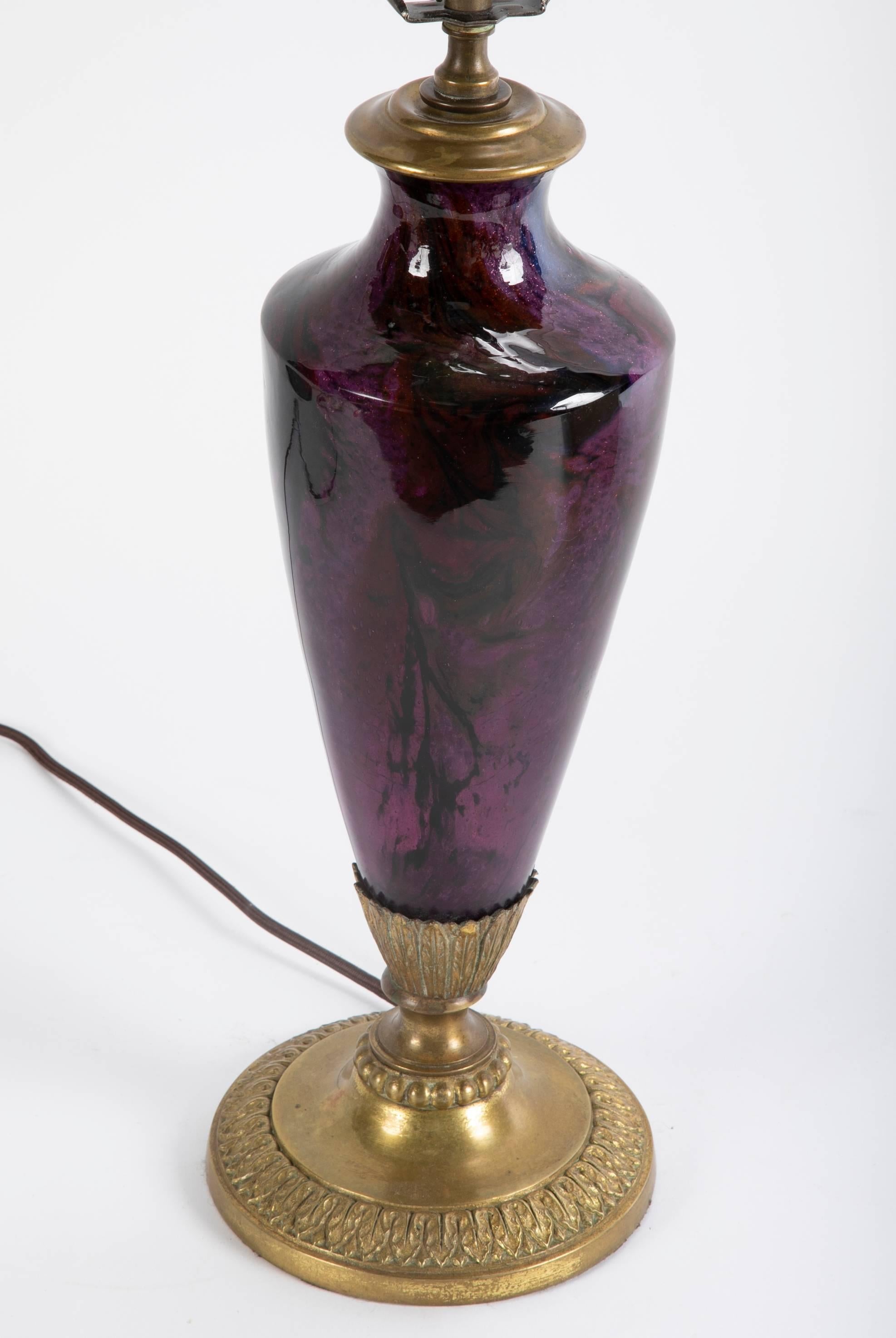 Steuben Moss Agate Glass Table Lamp at 1stDibs | moss lamps for sale