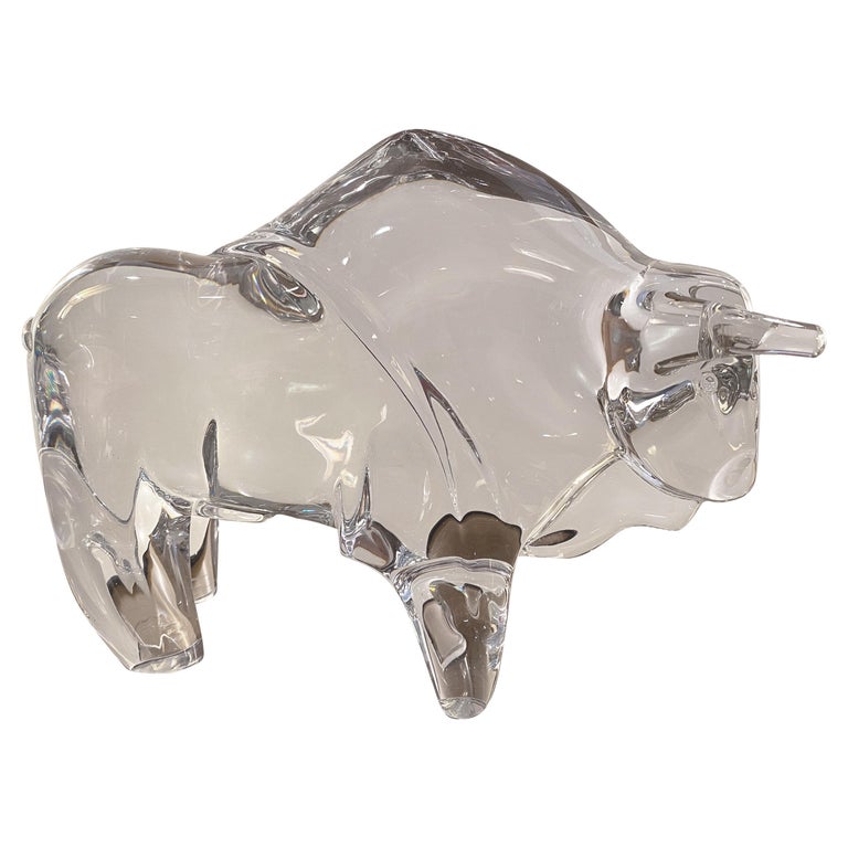 Steuben Style Glass Buffalo at 1stDibs | steuben glass buffalo