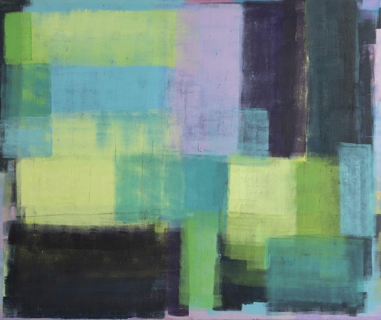 Steve Alderton - Blurry Lines Large Abstract - # 6, Painting, Acrylic ...