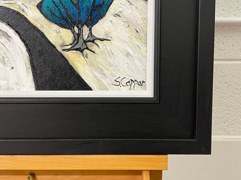 Steve Capper - Abstract Landscape Painting entitled Pink Hill by Cubist ...