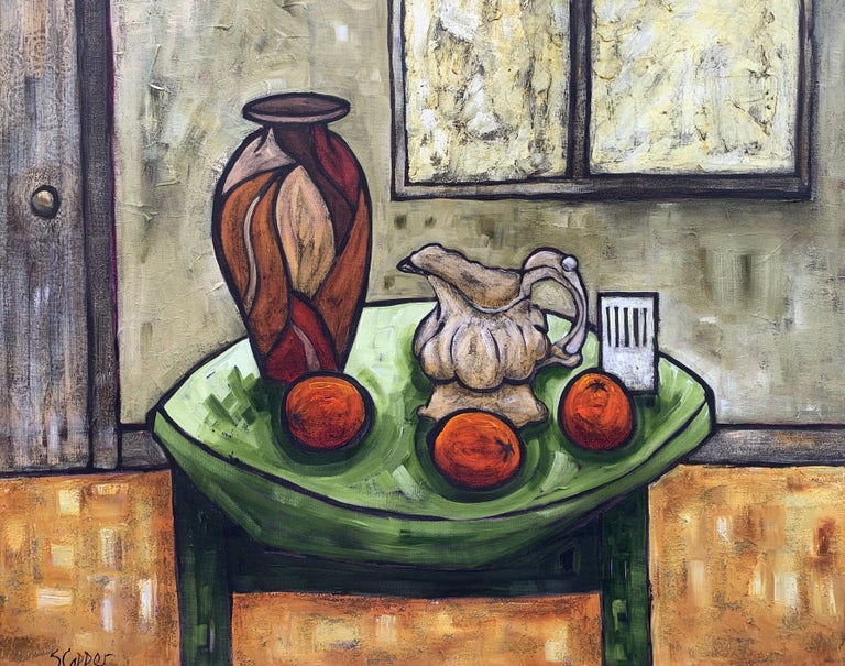 Steve Capper - Cream Jug Still Life Painting by Cubist Fauvist British ...