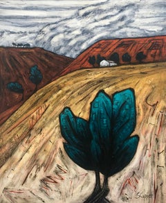 Steve Capper - Red Yellow Pennines Saddleworth Abstract Landscape ...