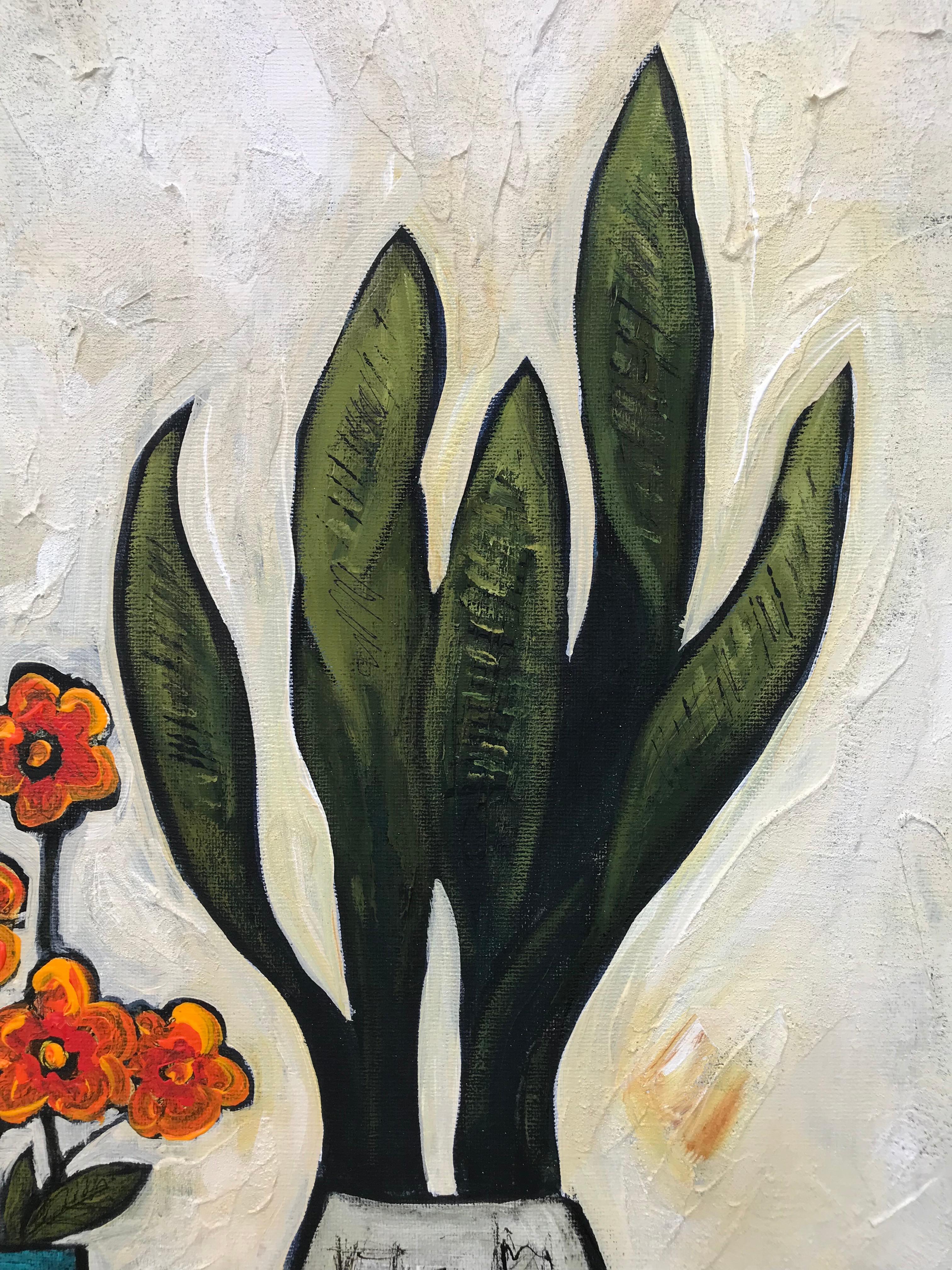 Steve Capper - Still Life Painting Mother in Laws Tongue Plant by ...