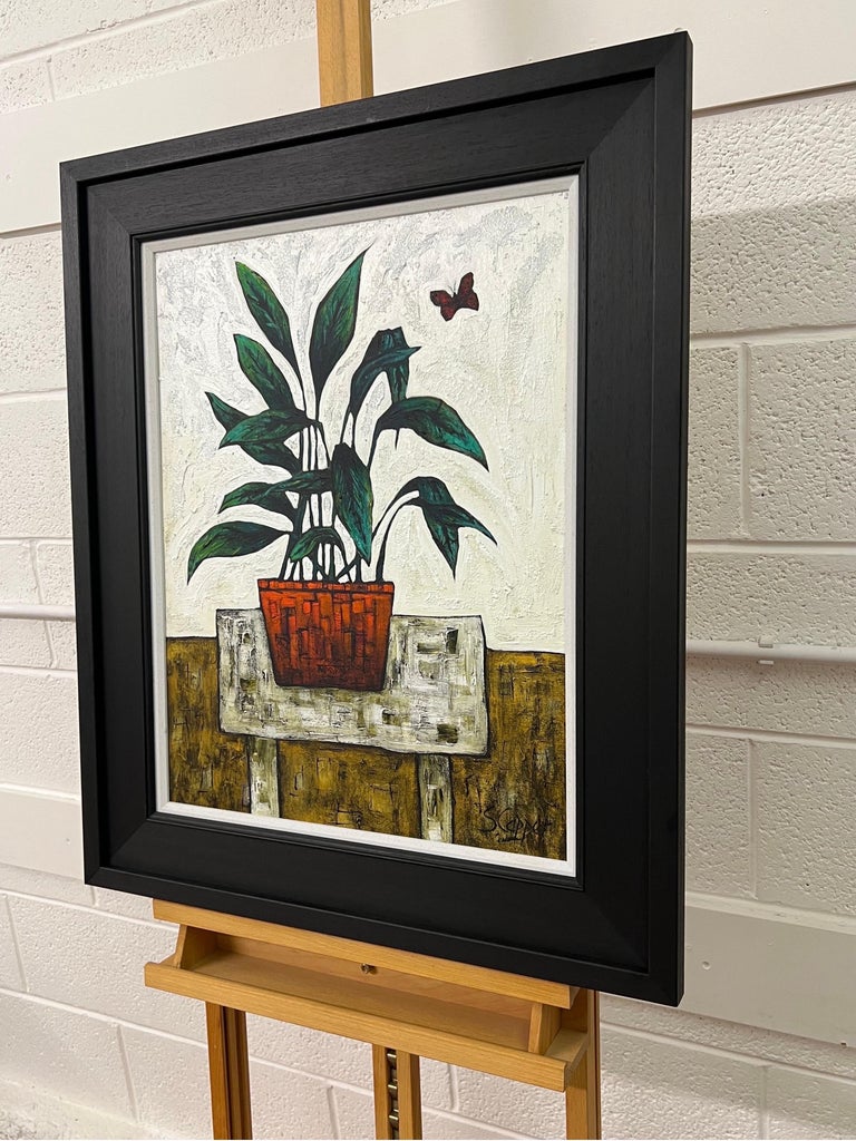 Steve Capper - Still Life Painting of Green Plant by Cubist Fauvist ...