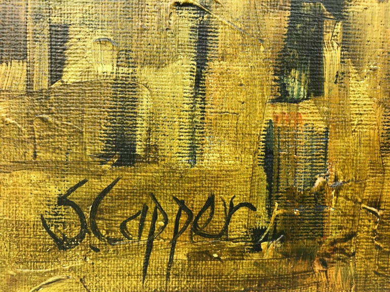 Steve Capper - Still Life Painting of Orchids with Violet Pots by Cubist Fauvist British Artist ...