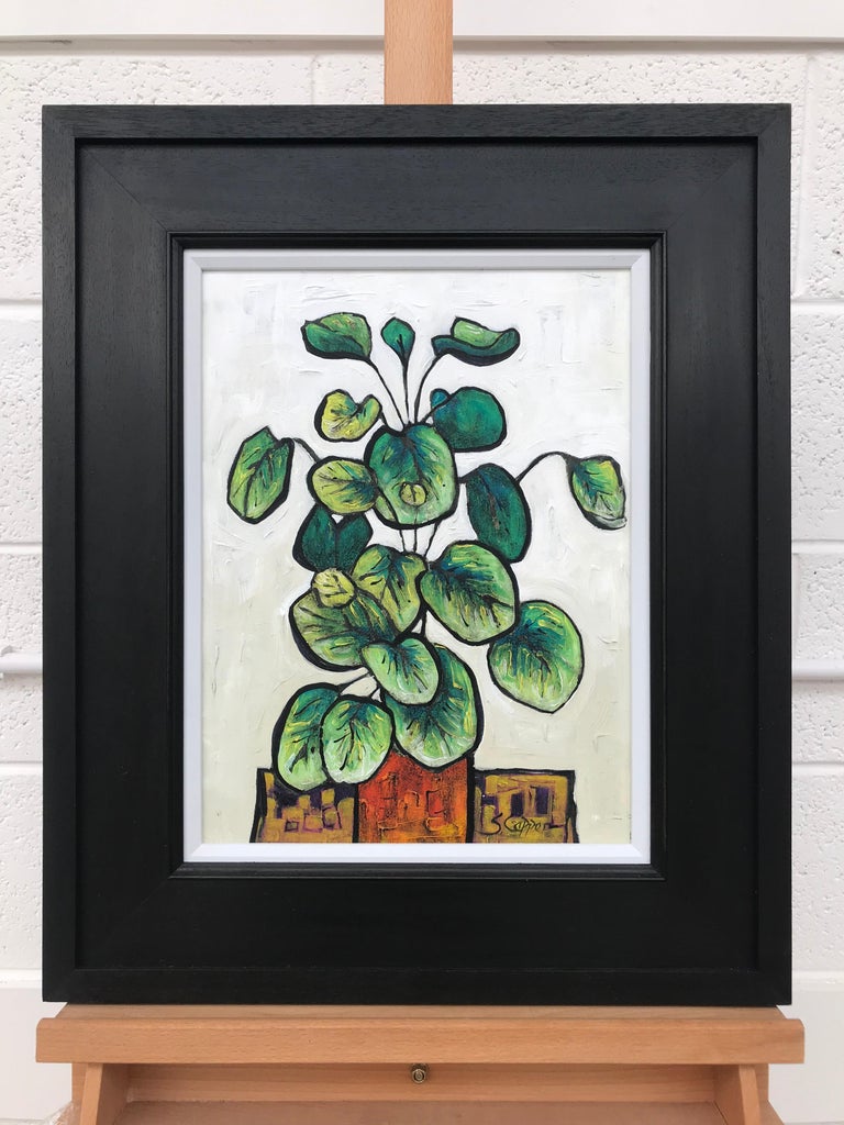 Steve Capper - Still Life Painting of Green Plant by Cubist Fauvist ...