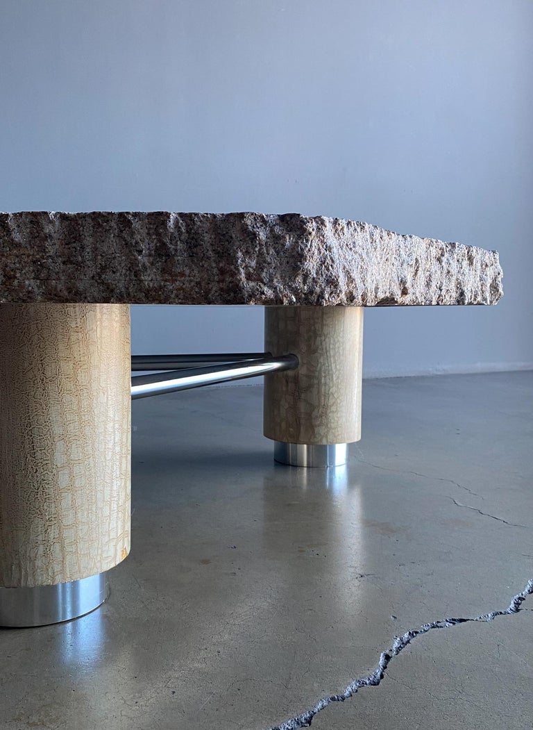 Steve Chase Custom Granite Coffee Table, circa 1985 For Sale at 1stDibs