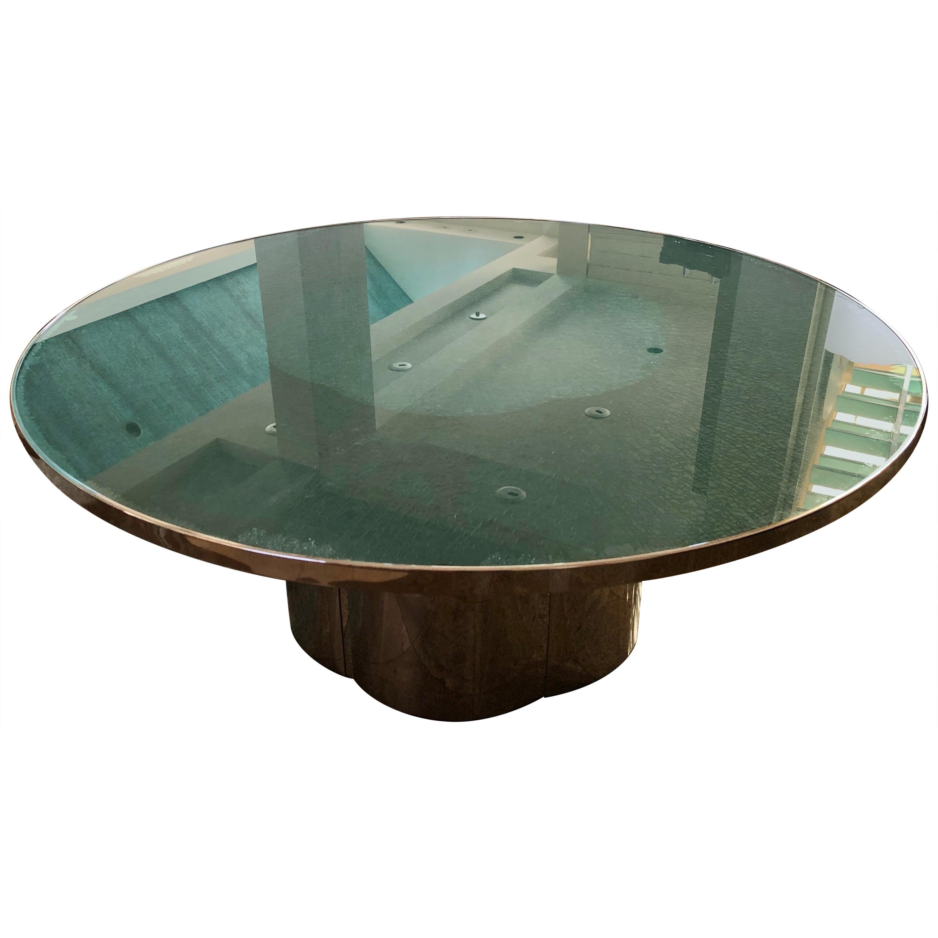 Crackled Glass Tables - 26 For Sale on 1stDibs