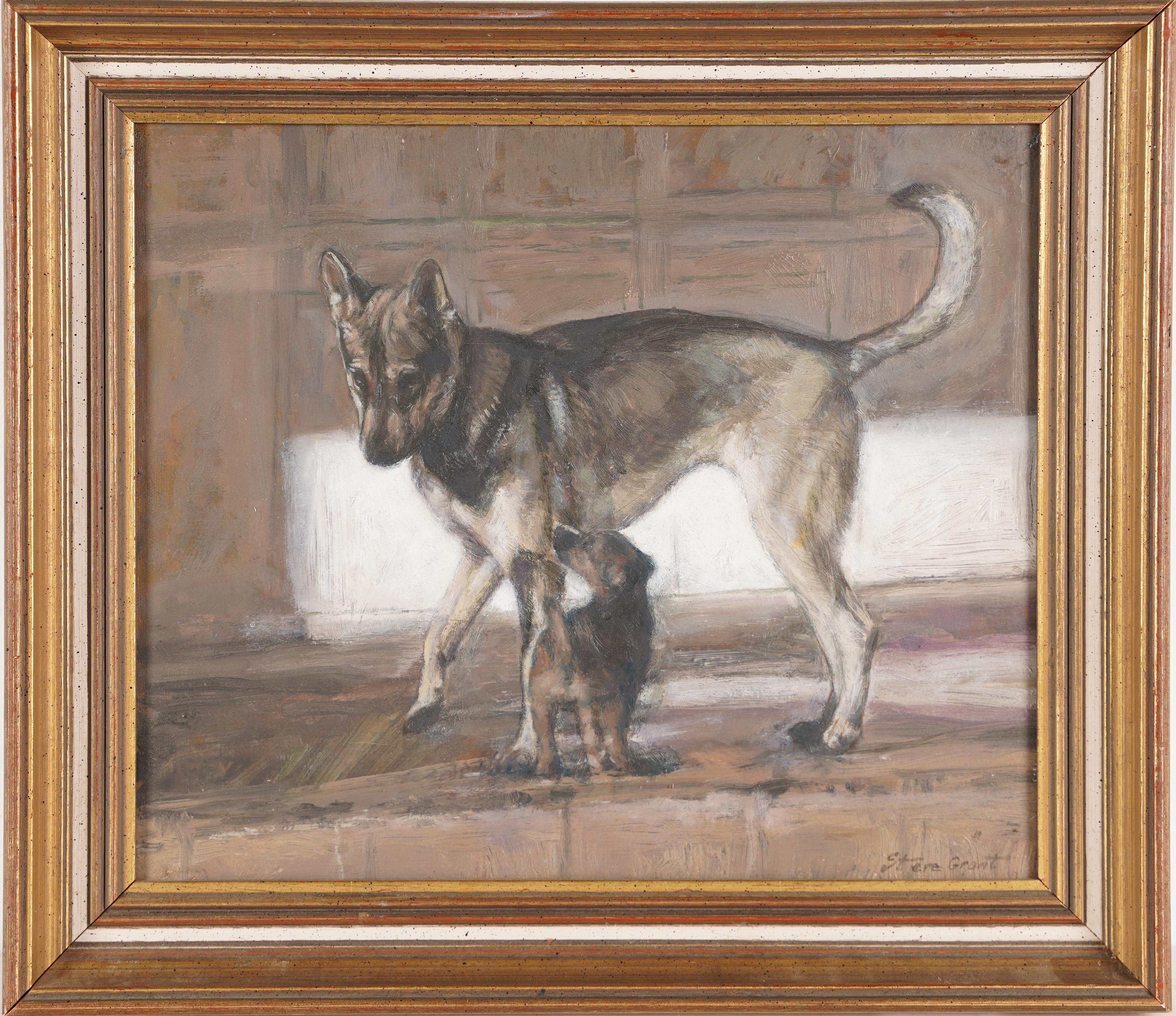 Franz Marx - Antique Impressionist Park View Oil Painting With Horses ...