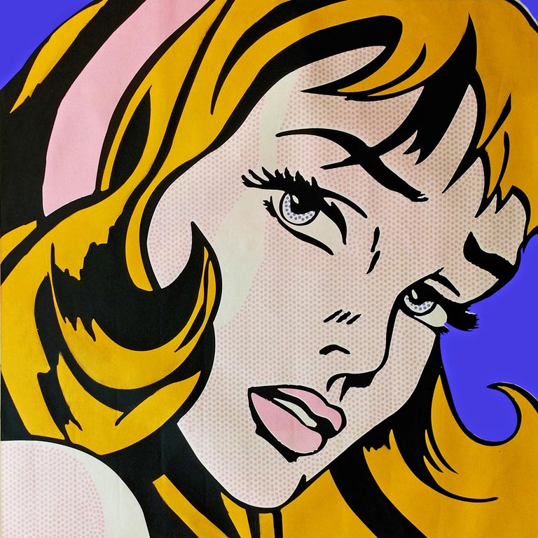 Steve Kaufman - CRYING GIRL HOMAGE TO LICHTENSTEIN at 1stDibs