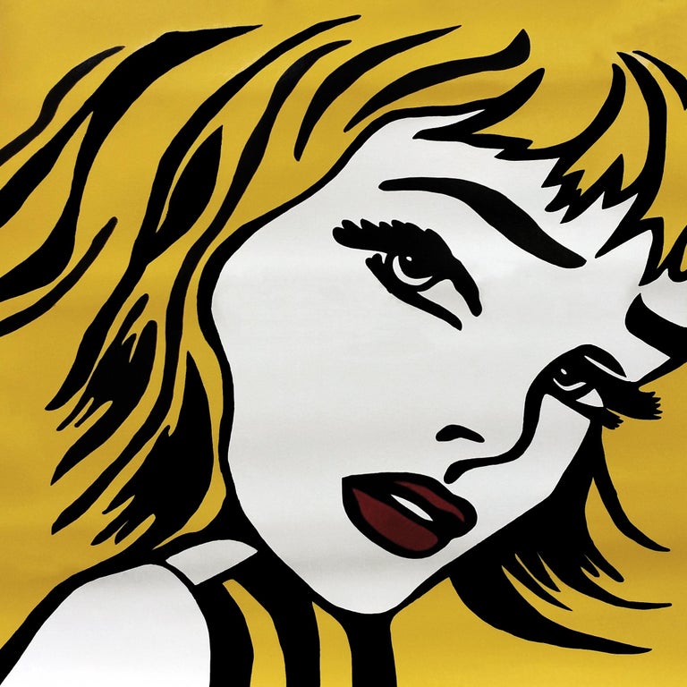 Steve Kaufman - CRYING GIRL HOMAGE TO LICHTENSTEIN For Sale at 1stDibs