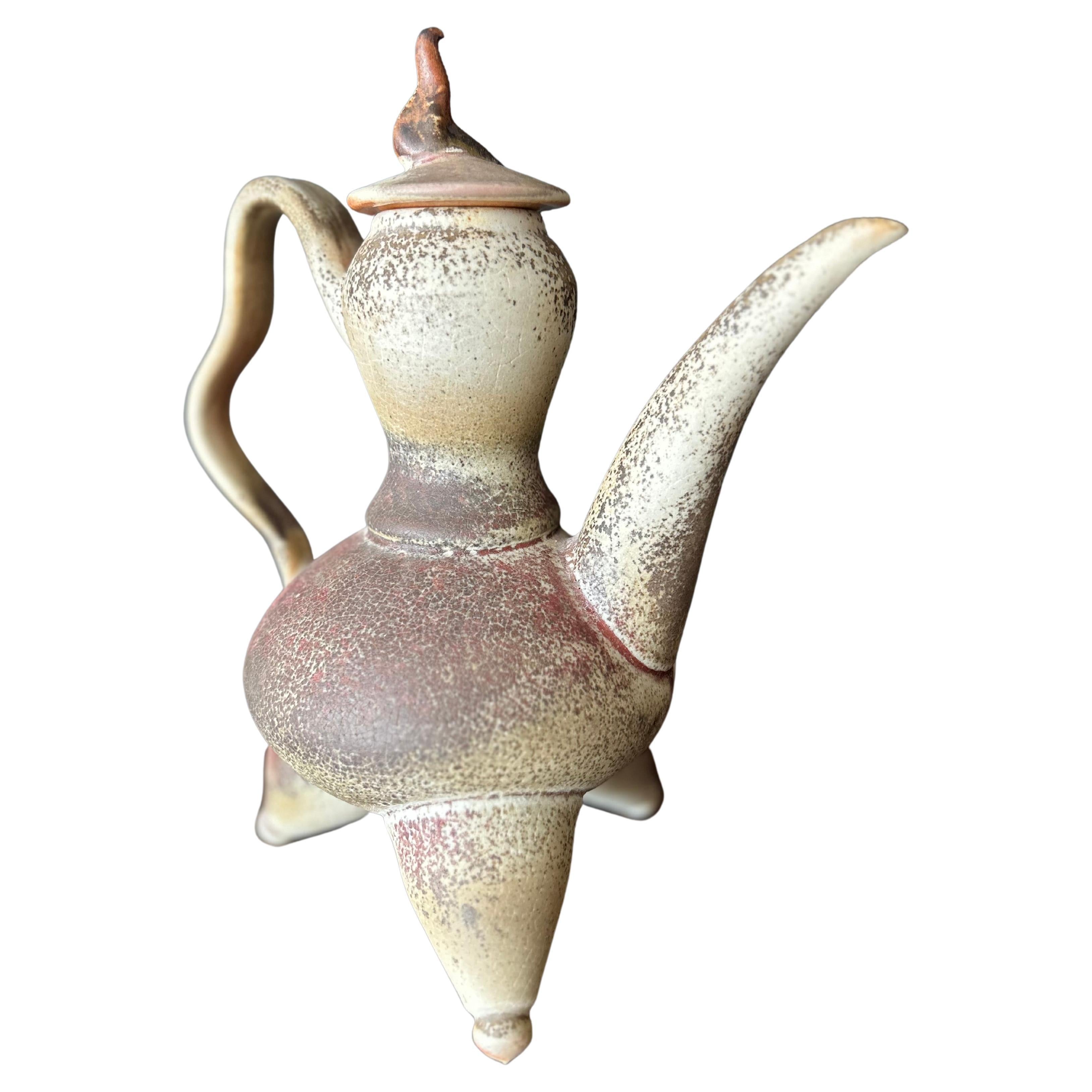 Steve Loucks Sculptural Post Modern Ceramic Teapot For Sale at 1stDibs