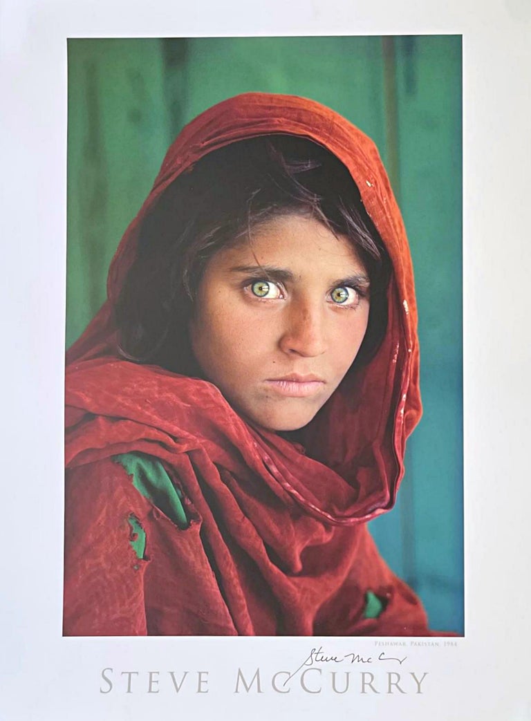 Steve McCurry - Afghan Girl (Hand Signed) For Sale at 1stDibs