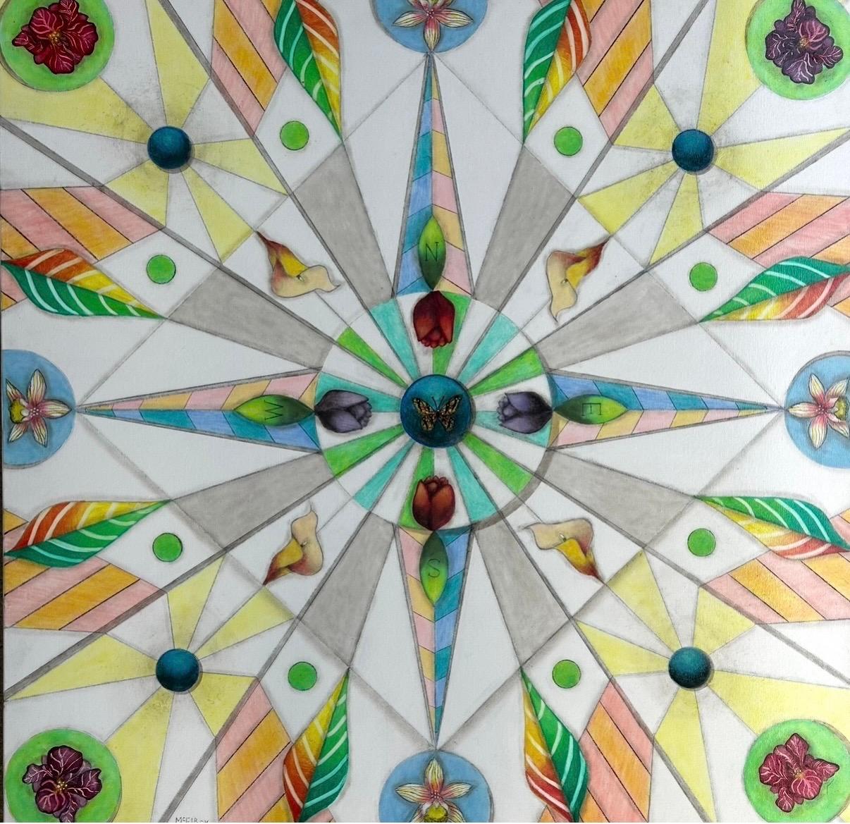 Steve McElroy - "Into the Garden" Kaleidoscope-inspired original oil ...