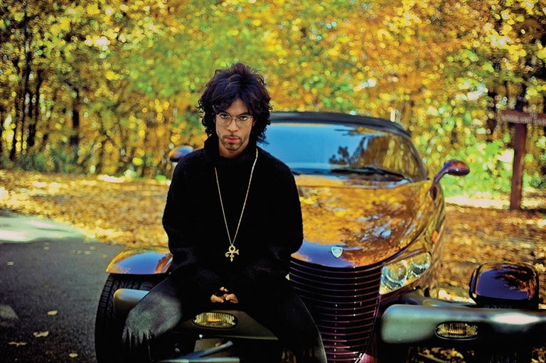 Steve Parke - Prince with his purple Plymouth Prowler 40”x60" For Sale ...