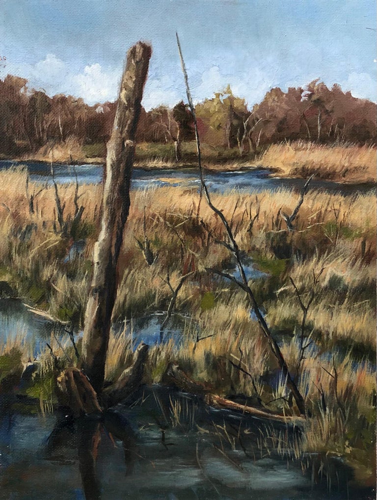 Steve Sangapore - "New England, Spring #3", oil painting, landscape ...