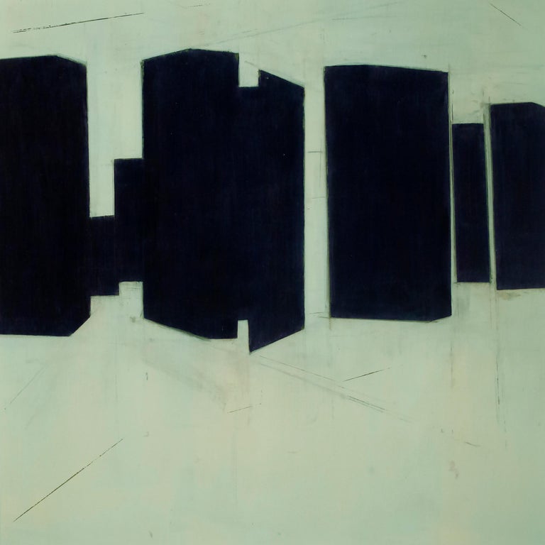 Steven Baris - Steven Baris, Chunkchain A1, 2019, oil on mylar, 14 x 14 ...