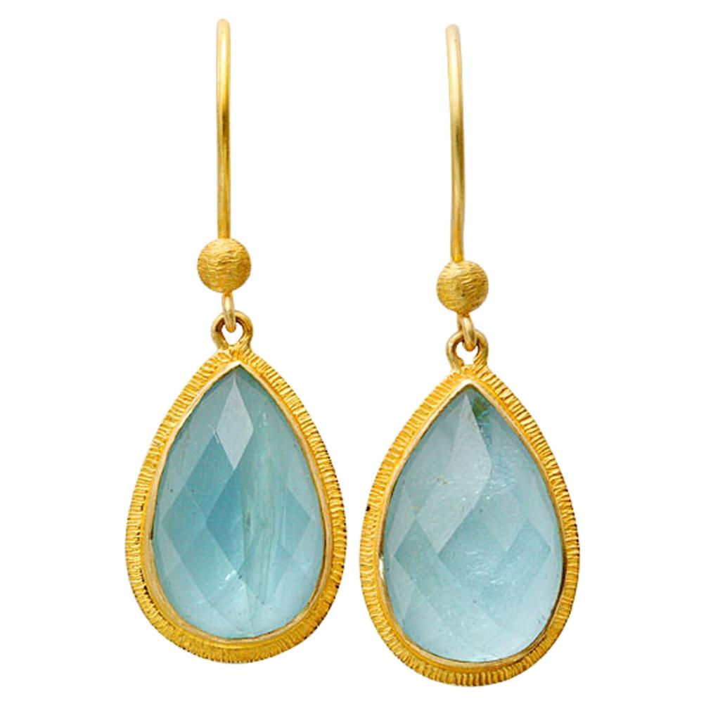 Steven Battelle 2.4 Carats Emerald Diamond 18K Gold Wire Earrings For ...