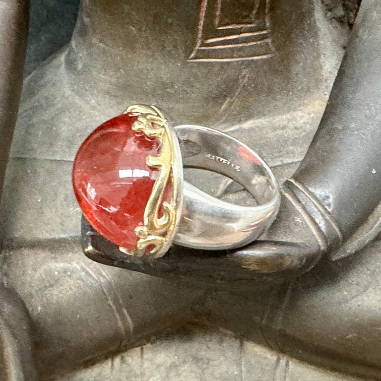 Steven Battelle 36.1 Carats Pink Tourmaline Sterling Silver 18k Gold ...