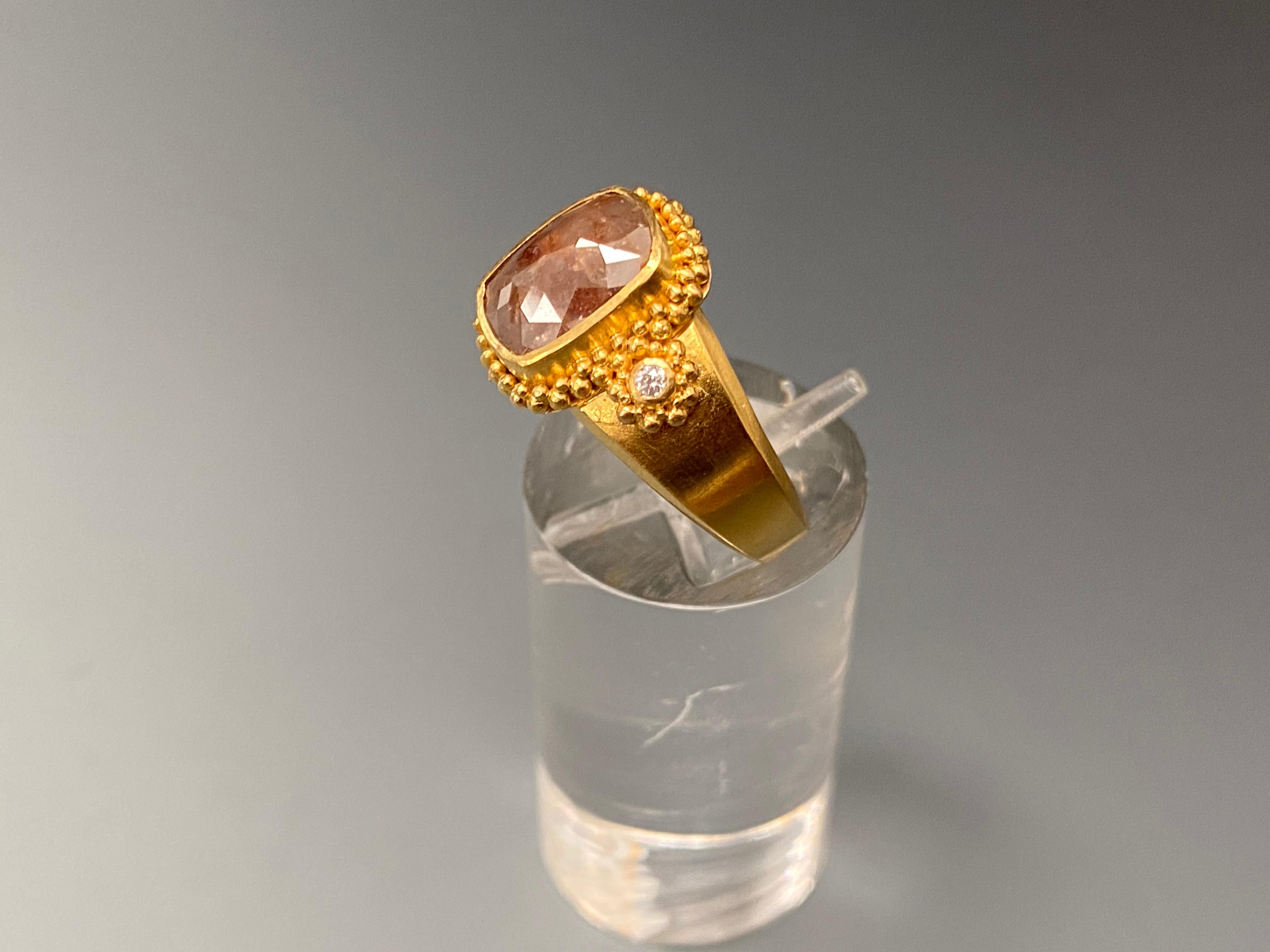 Steven Battelle Raw Diamond Ring 22k Gold For Sale at 1stDibs | raw ...