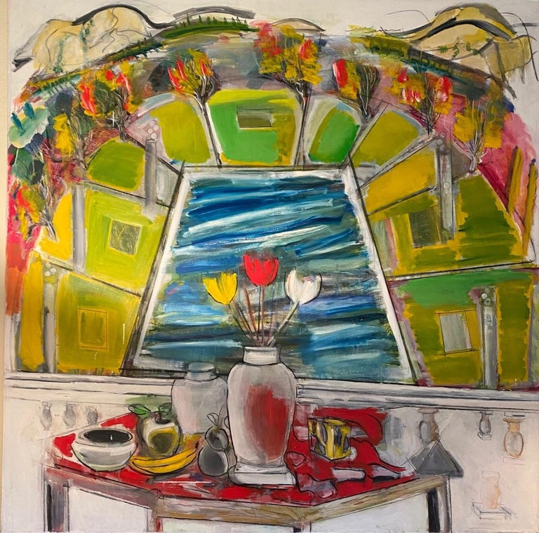 Steven H. Rehfeld - Untitled Contemporary Large Colorful Abstract O/c ...