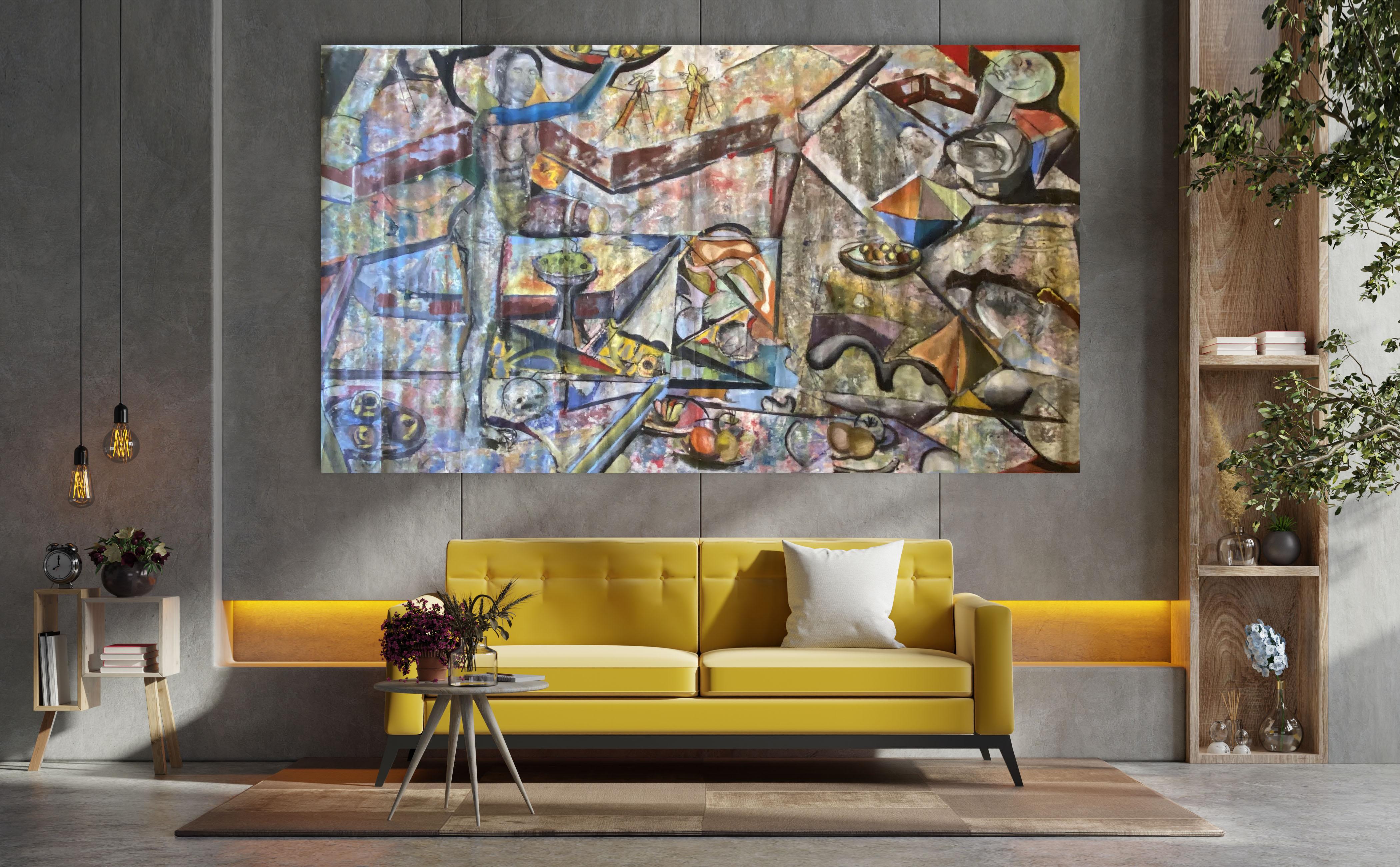 Steven H. Rehfeld - ' The Feast’ Very Large Original Contemporary ...