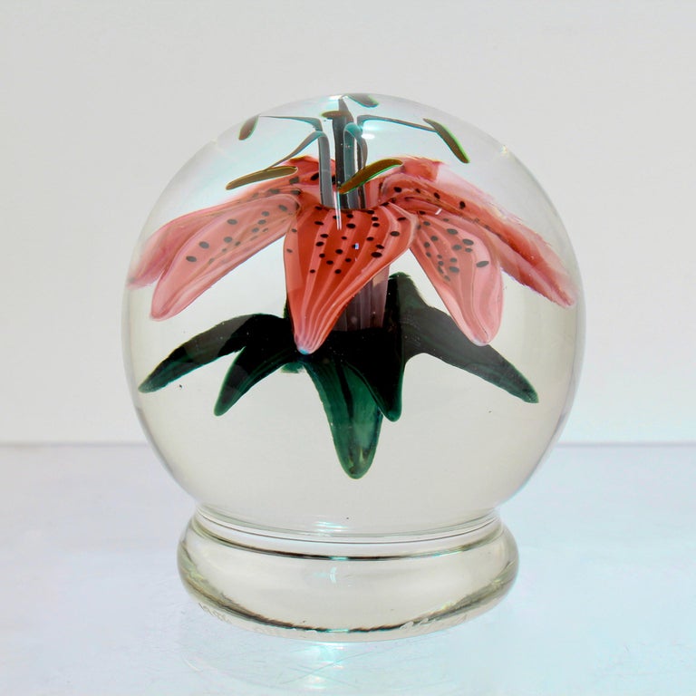 Steven Lundberg / Lundberg Studios Glass Tiger Lily Pedestal ...