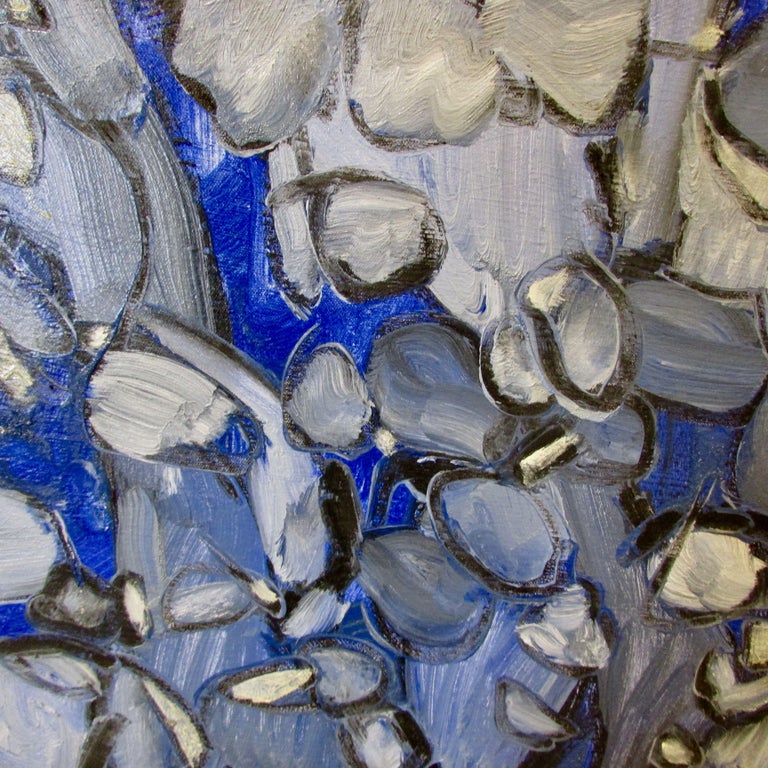 Steven Miller - Blue Flame, Painting, Oil on Canvas For Sale at 1stDibs