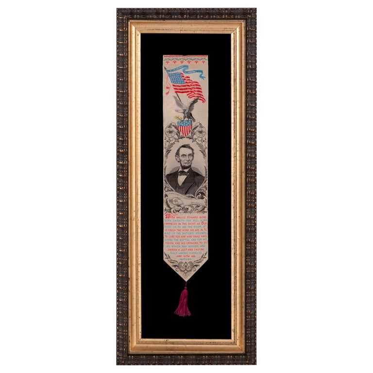 Stevensgraph Bookmark with Lincoln, Made in New Jersey by Phoenix Mfg ...