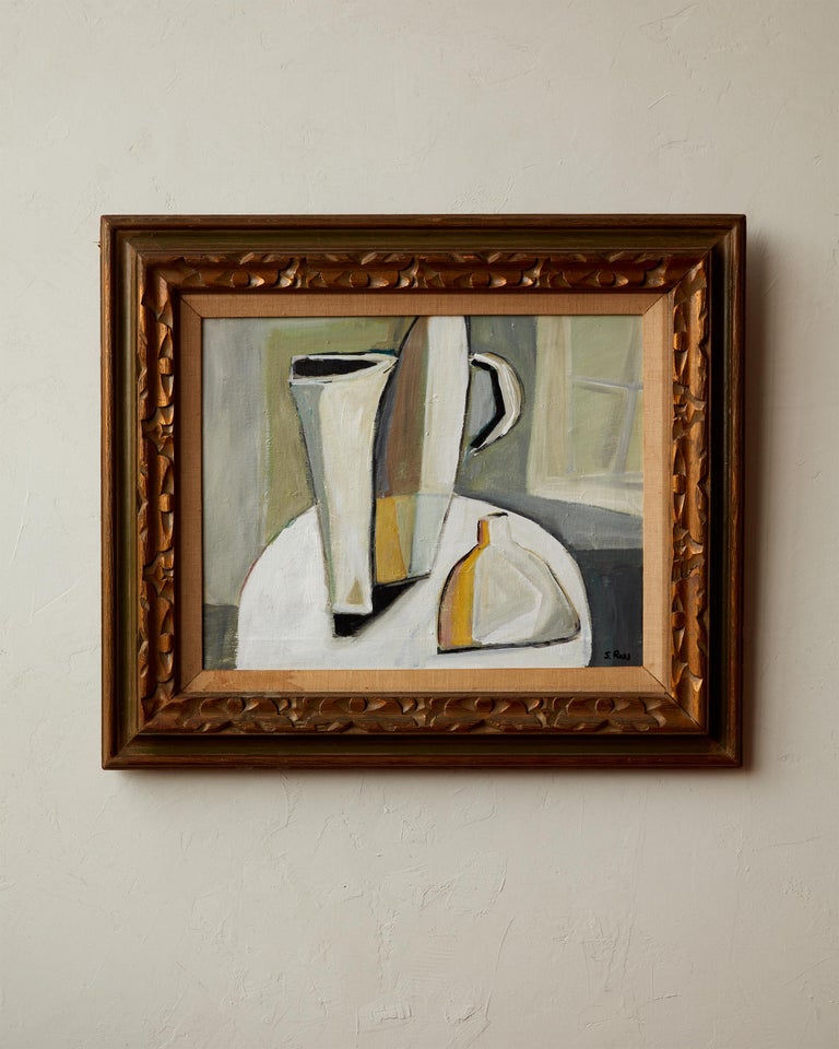 Stewart Ross - 3 Vases in Window by Stewart Ross Cubist Still Life ...
