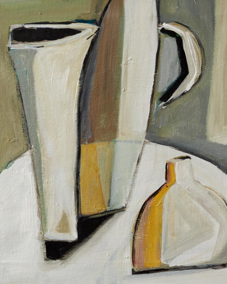 Stewart Ross - 3 Vases in Window by Stewart Ross Cubist Still Life ...